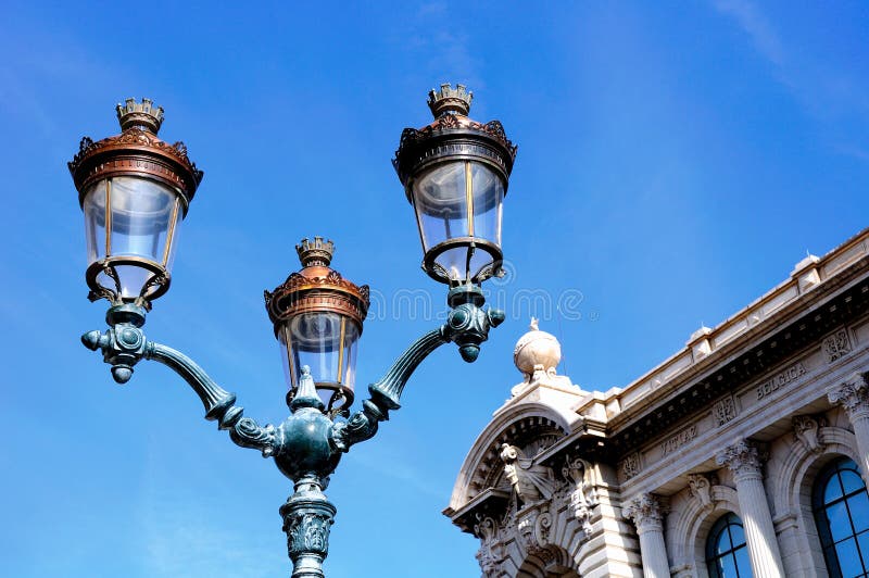 Ornate street light. stock photo. Image of metallic, moulding - 61267032