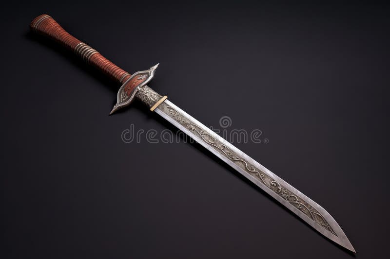 Ornate sword with wings stock vector. Illustration of vector - 84531230