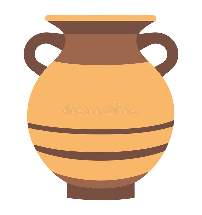 An ornate terracotta jug stock vector. Illustration of pottery - 290833984