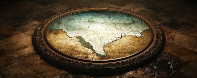 Ornate Texas State Map Featuring Intricate Patterns and a Central Star ...