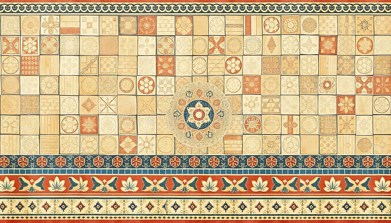 Ornate Tile Pattern Texture, Mosaic, Design, Background, Art ...