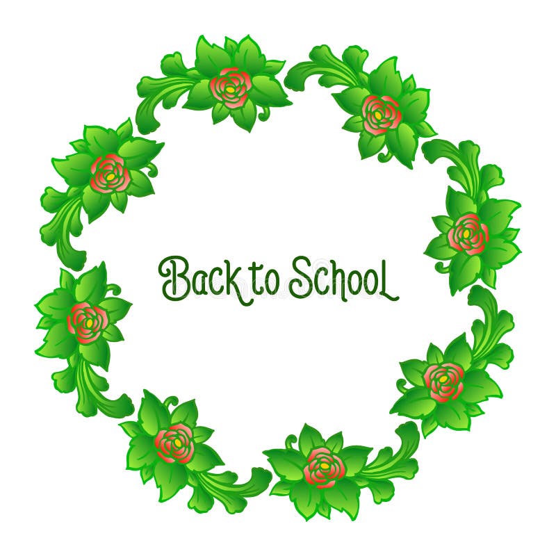Ornate of Unique Leaf Rose Flower Frame, for Text Back To School ...
