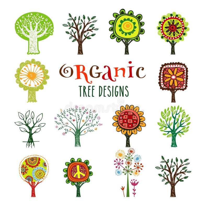 Ornate vector trees. stock vector. Illustration of element - 54802800