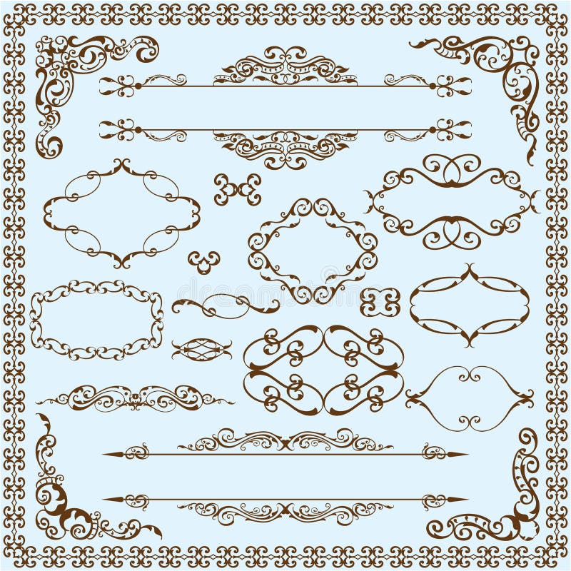 Ornate Victorian Scrolls In Black Stock Vector - Illustration of ...