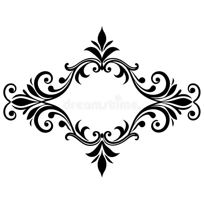 Ornate Victorian Baroque Divider with a Modern Twist Stock Vector ...