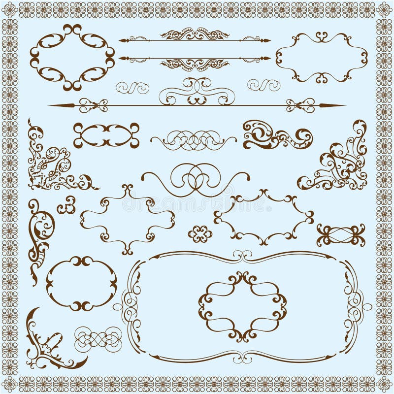 Ornate Victorian Scrolls In Black Stock Vector - Illustration of ...