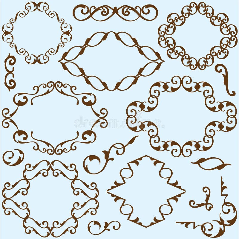 Ornate victorian set stock vector. Illustration of pattern - 49543883