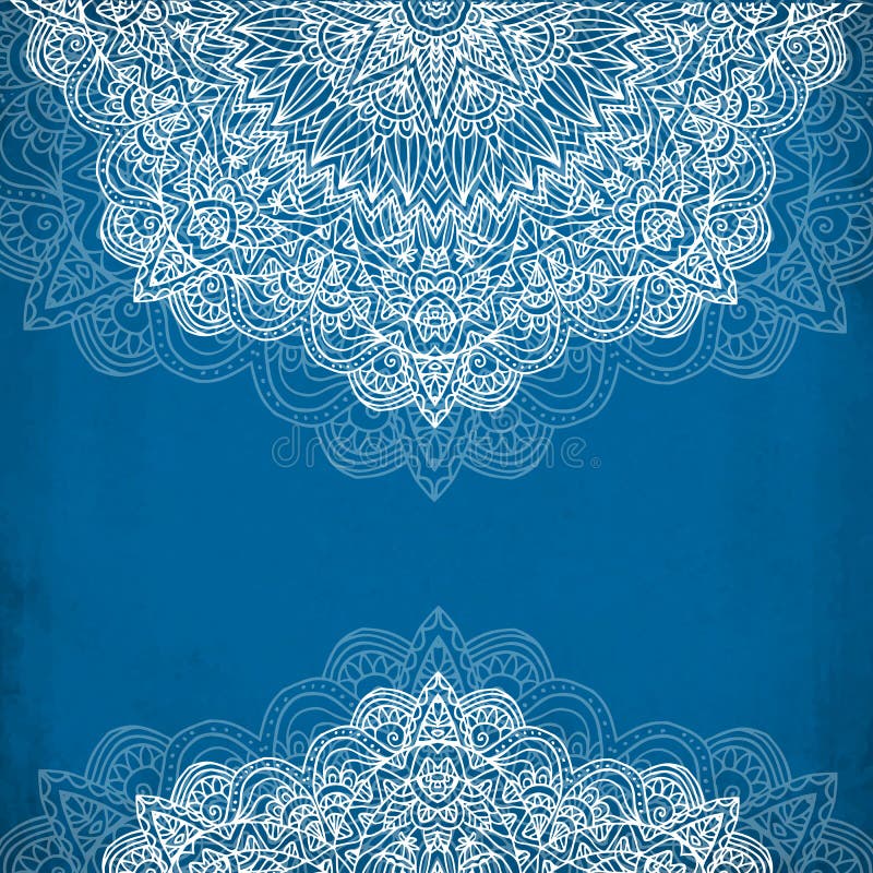 Ornate Vintage Blue Vector Background Stock Illustration - Illustration ...