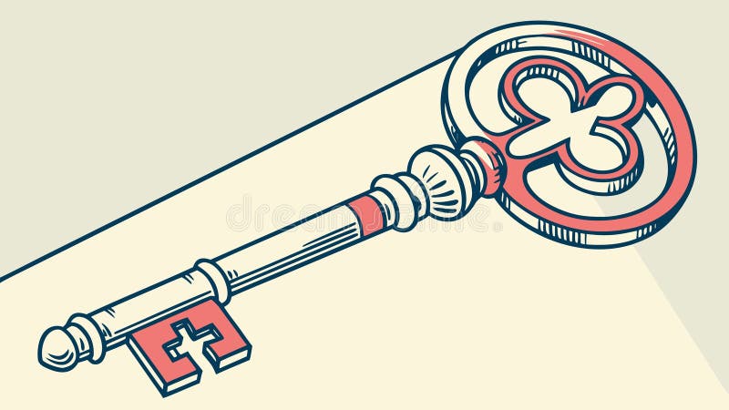 Ornate Vintage Key, Unlock Secrets Design, Vector Design Generative AI ...