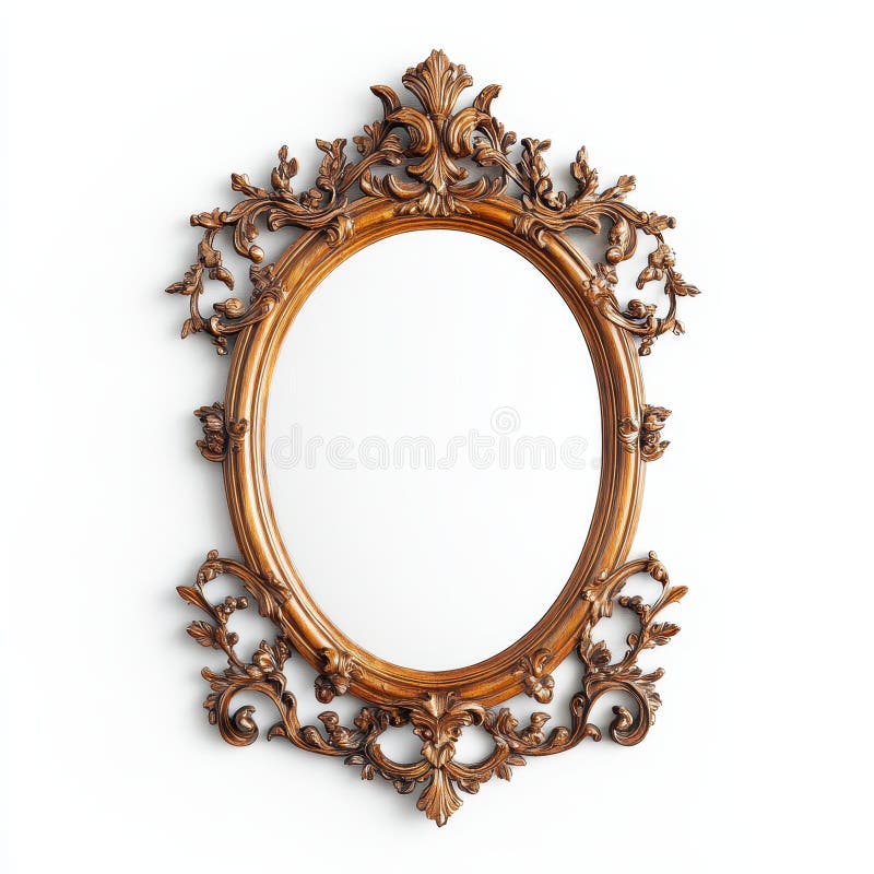 Ornate Vintage Mirror with a Decorative Frame, Designed for Reflection ...