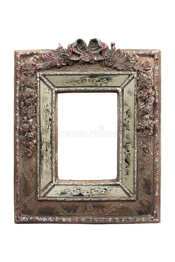 Medieval Picture Frame Isolated on White Stock Photo - Image of gilded ...