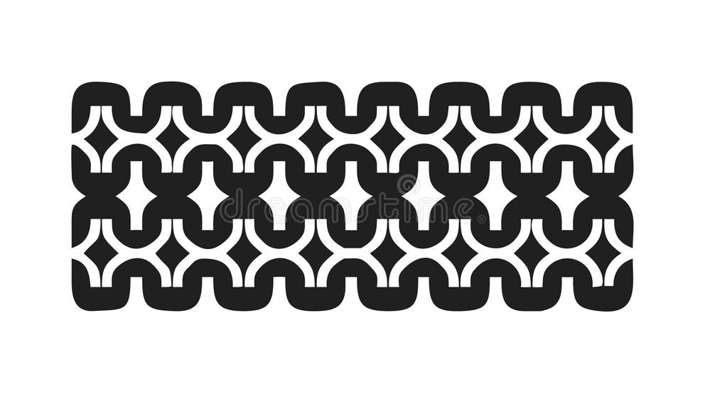 Ornate Wavy Border Pattern, Decorative Frame Element, Vector Design ...