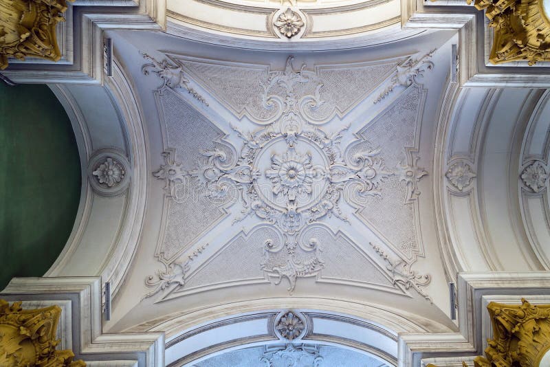 Ornate White Decorative Plaster Stock Image - Image of culture ...