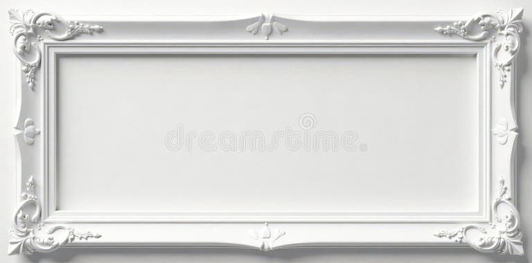 Ornate White Rectangular Frame, Embossed Texture , Vintage, Design ...