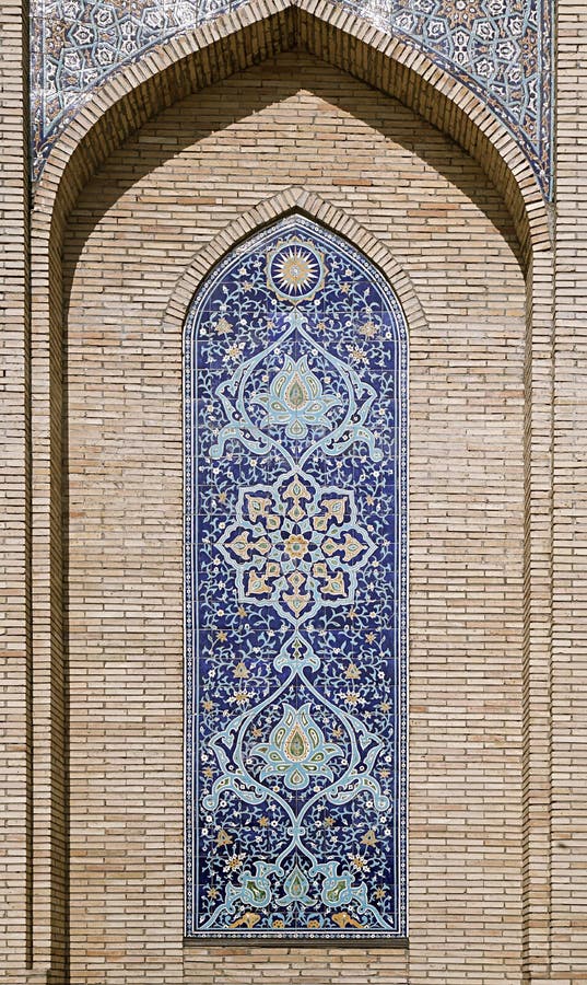 Ornate Window Niche in the Wall, Uzbekistan Stock Image - Image of ...