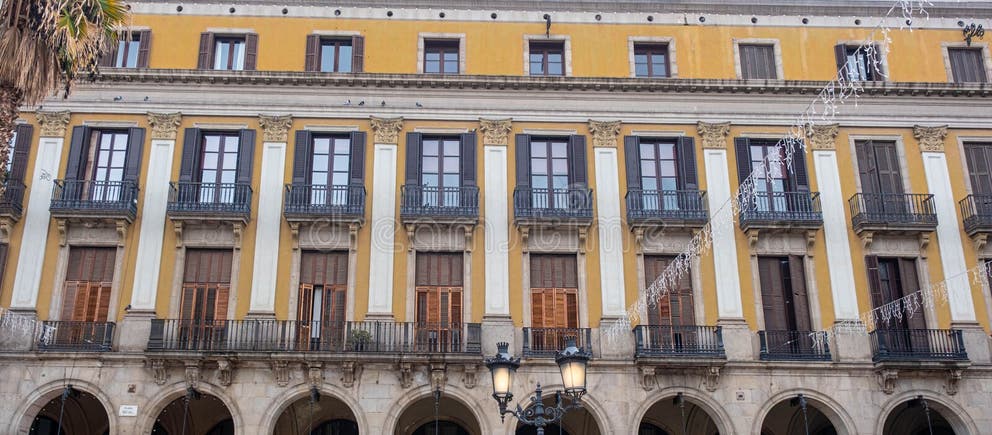Ornate Windows in Barcelona Spain Editorial Stock Image - Image of ...