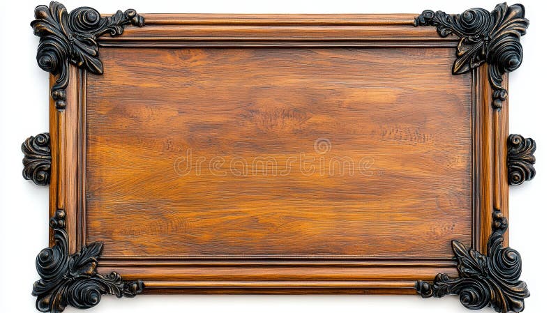 Ornate Wooden Frame with Decorative Corners for Artwork Display and ...