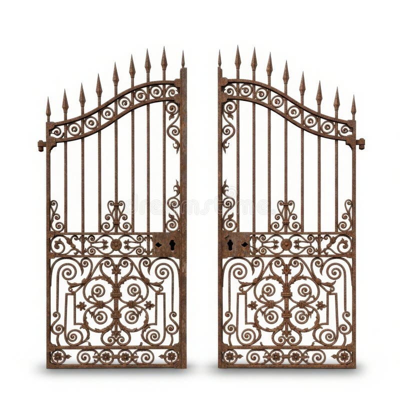 Wrought Iron Garden Gate Stock Illustrations – 2,970 Wrought Iron ...