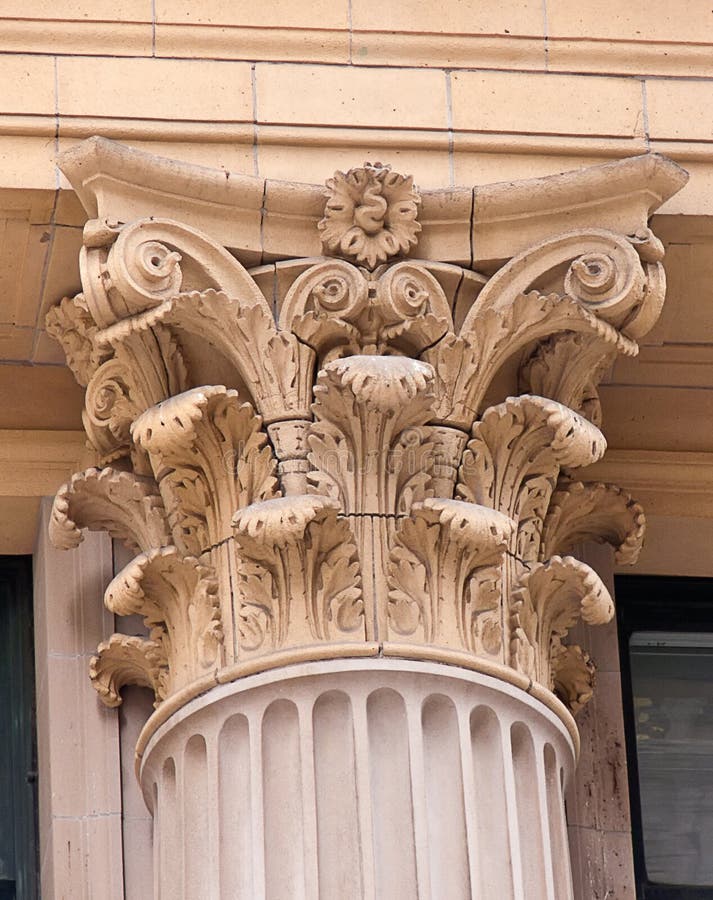 Ornately carved column stock image. Image of ornamental - 14665511