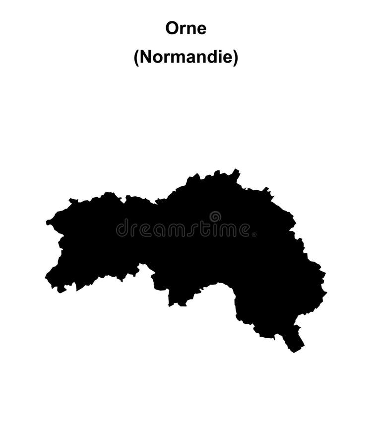 Orne outline map stock vector. Illustration of france - 385355109