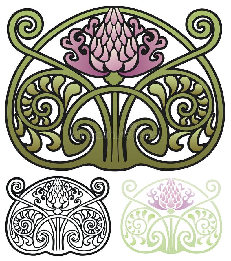 Ornement de chardon illustration de vecteur. Illustration du emblème ...