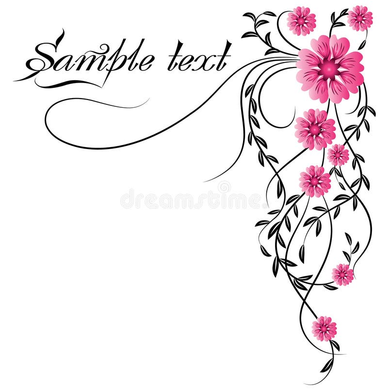 Ornement Faisant Le Coin De Fleur Illustration de Vecteur ...