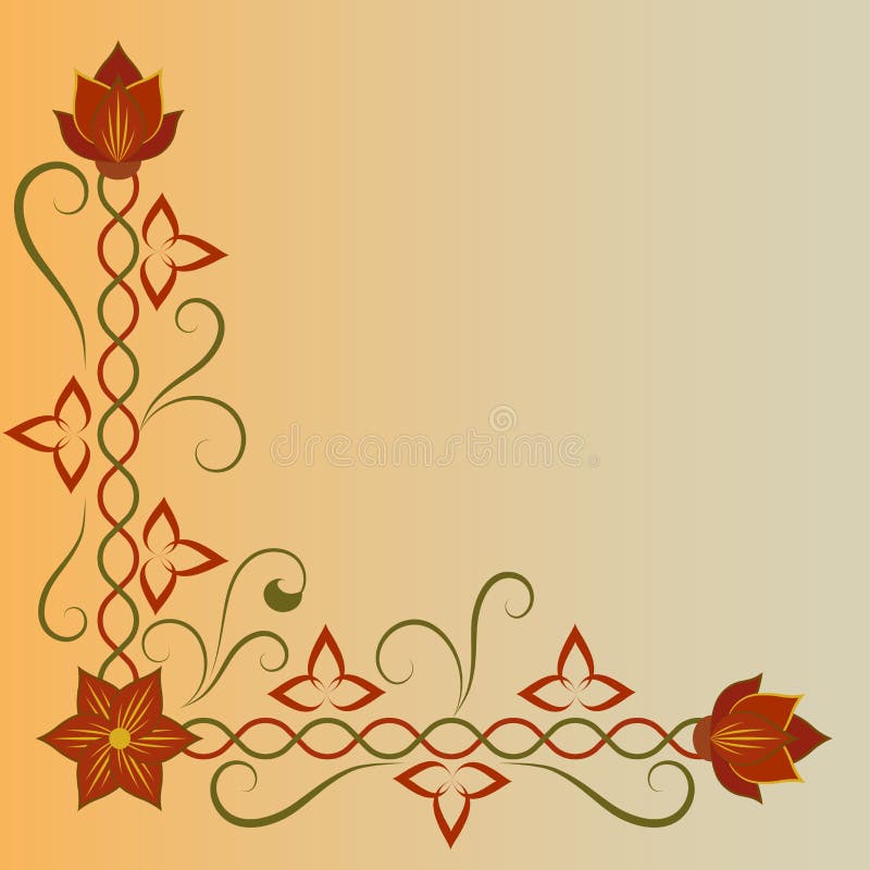 Ornement Faisant Le Coin De Fleur Illustration de Vecteur ...