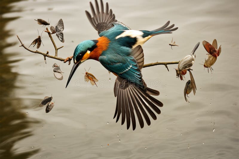 Ornithology Art a Poster Displaying a Stunning Array of Beautiful Birds ...