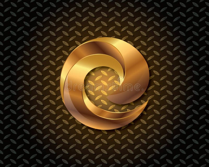 Oro abstracto Logo Vector ilustración del vector. Ilustración de carta ...