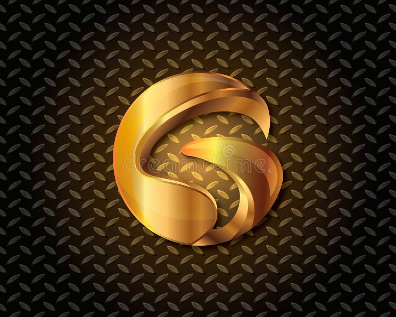 Oro abstracto Logo Vector ilustración del vector. Ilustración de famoso ...