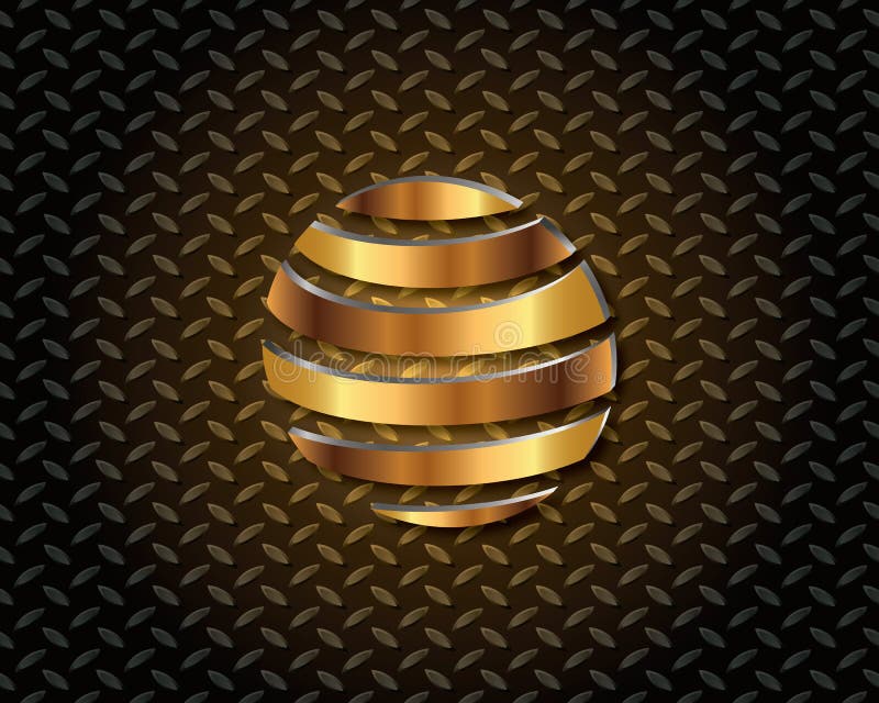 Oro abstracto Logo Vector ilustración del vector. Ilustración de dorado ...