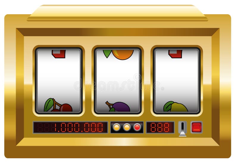 Slot Machine Dorata Vuota illustrazione vettoriale. Illustrazione di ...