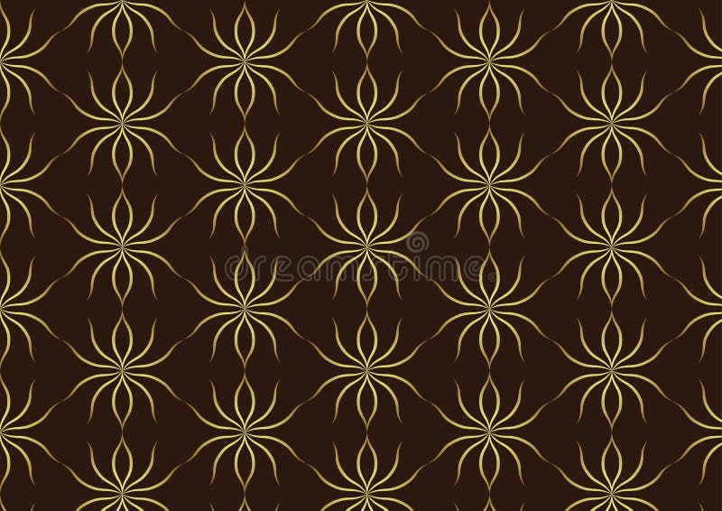 Oro Clásico Ant Pattern En El Fondo De Brown Ilustración del Vector ...