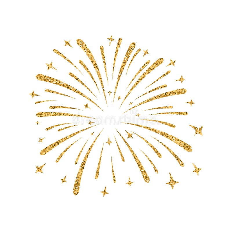 Oro Del Fuego Artificial Aislado Ilustración del Vector - Ilustración ...