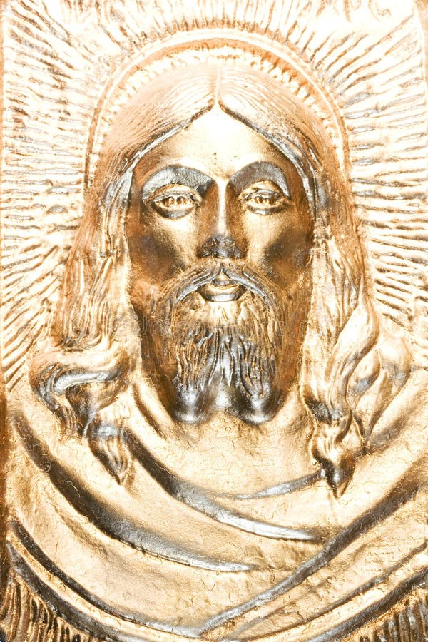 Oro Jesus immagine stock. Immagine di simbolo, sacro, preghiera - 5765879