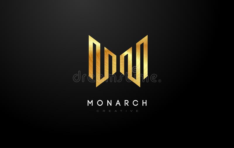 Oro M De Oro Logo Vector De M Letter Icon Design Ilustración del Vector ...