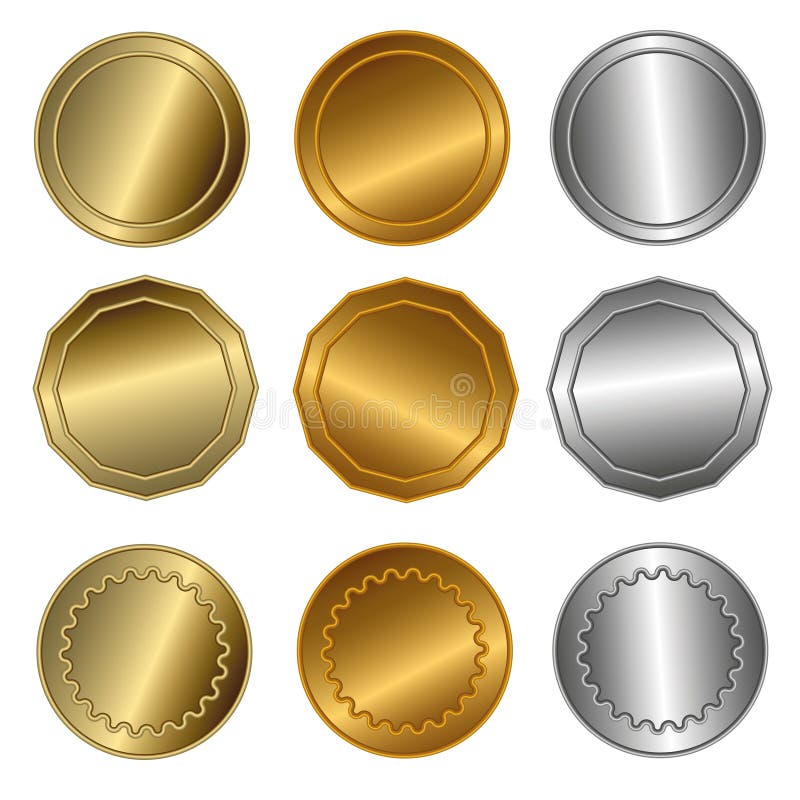 Oro, Plata Y Sellos O Medallas Del Bronce Foto de archivo - Ilustración ...