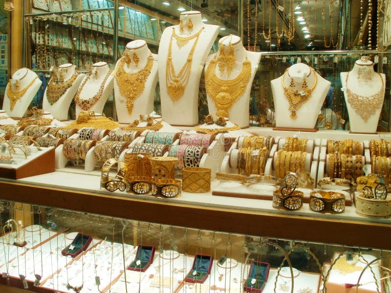 Joyería Del Oro En El Oro Souk De Dubai Fotografía editorial - Imagen ...