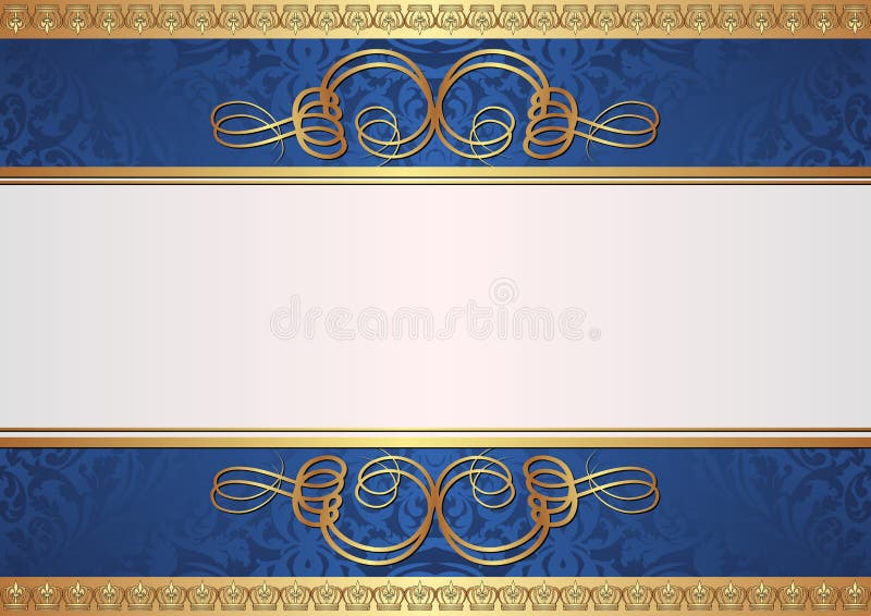 Oro y fondo azul ilustración del vector. Ilustración de fondo - 28774919