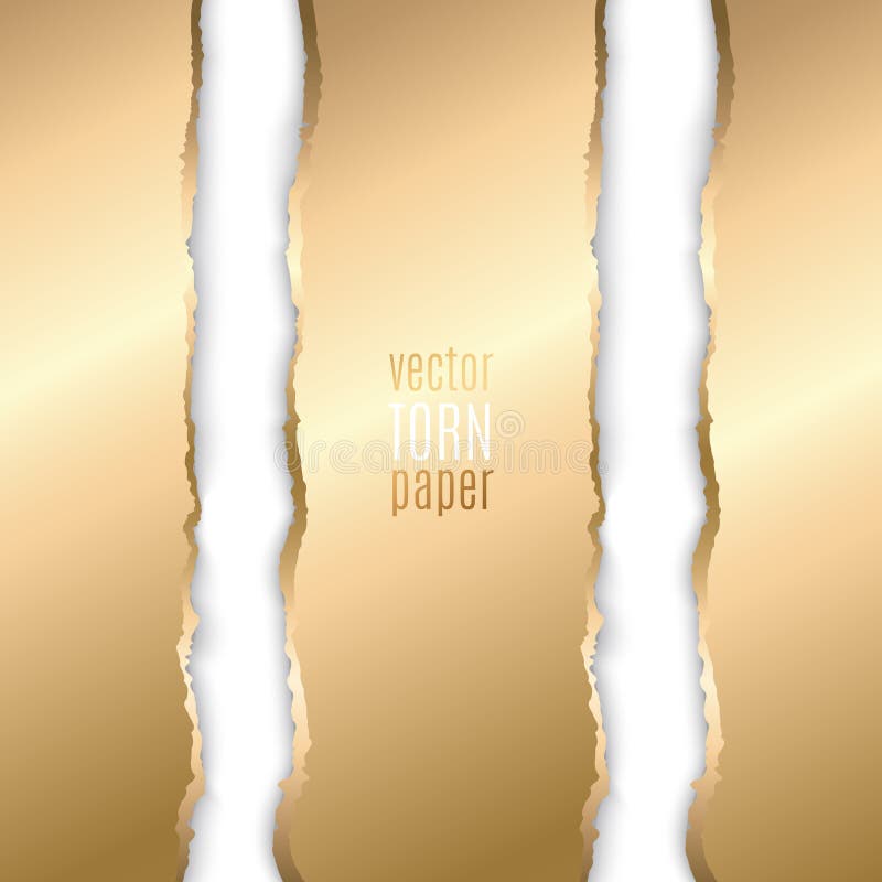 Oro y papel rasgado negro ilustración del vector. Ilustración de ...