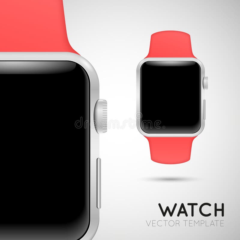 Orologio Astuto Con Il Polsino Rosa Illustrazione Vettoriale ...