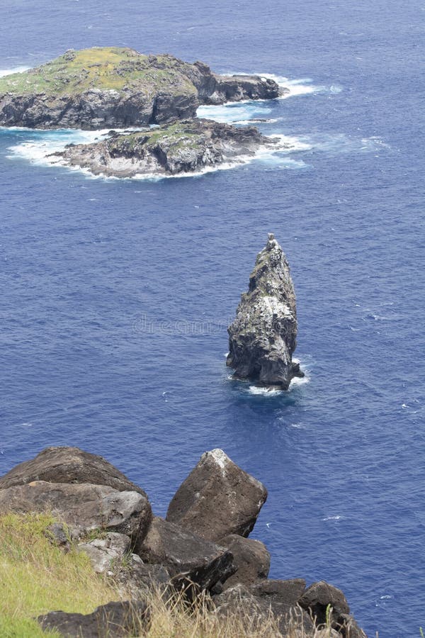 Orongo Ceremonial Center, Easter Island, Rapa Nui, Chile Stock Photo ...