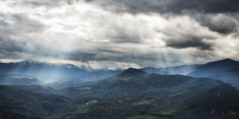 Oros Giona Greece stock image. Image of landscape, fire - 80639909