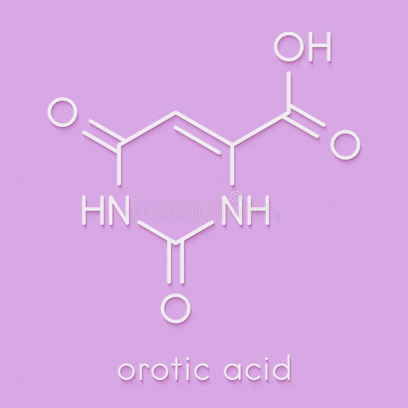 Orotic Acid Molecule. it is a Pyrimidinedione and a Carboxylic Acid ...