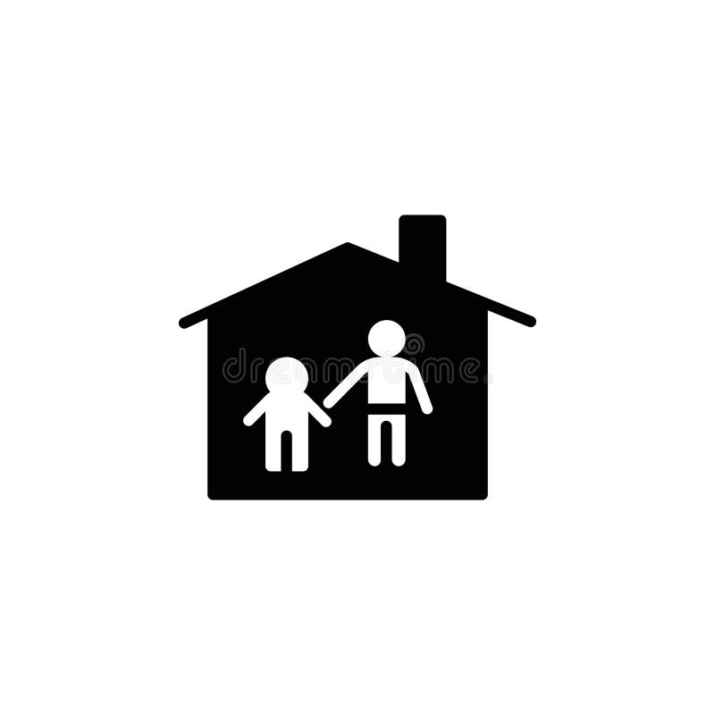 Orphanage House Icon Web Design in Vector Stock Vector - Illustration ...