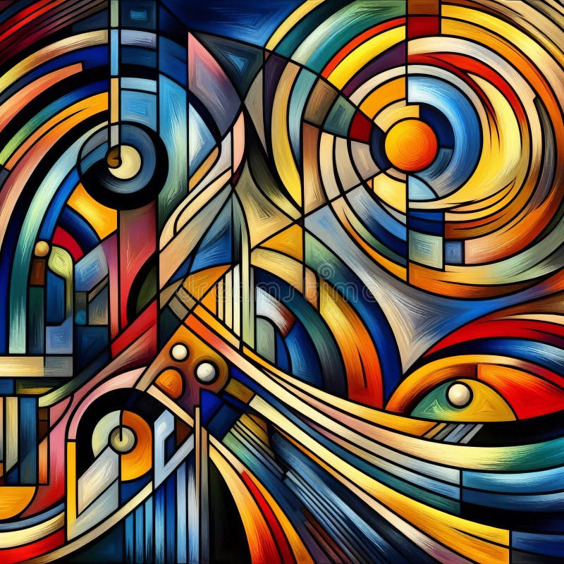 Orphism a Branch of Cubism that Emphasized Color and Light Crea Stock ...