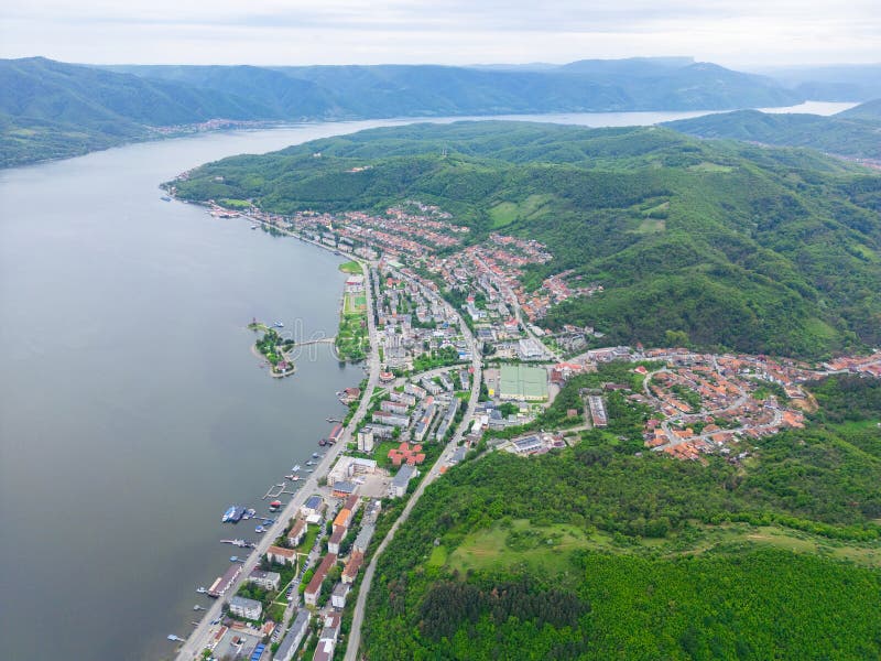 Orsova City and Danube River Stock Photo - Image of water, landmark ...
