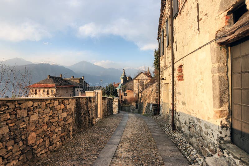 Orta street stock photo. Image of building, town, italian - 38197586