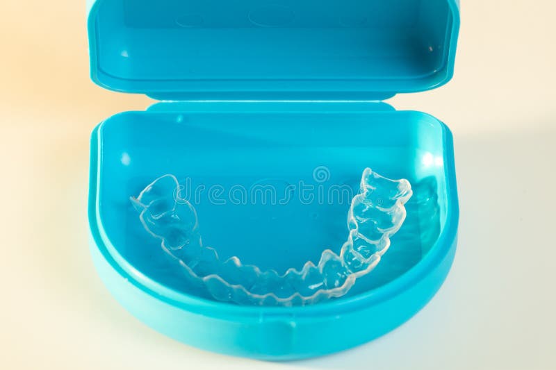 Orthodontic Retainer Made From Transparent Plastic Stock Photo - Image ...