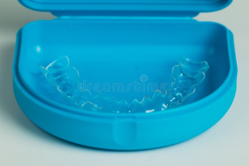 Orthodontic Retainer Made from Transparent Plastic Stock Image - Image ...